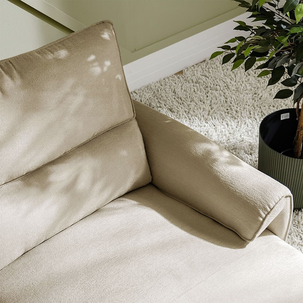 Saturn - Electric Beige Corner Sofa Bed – Bargaintown